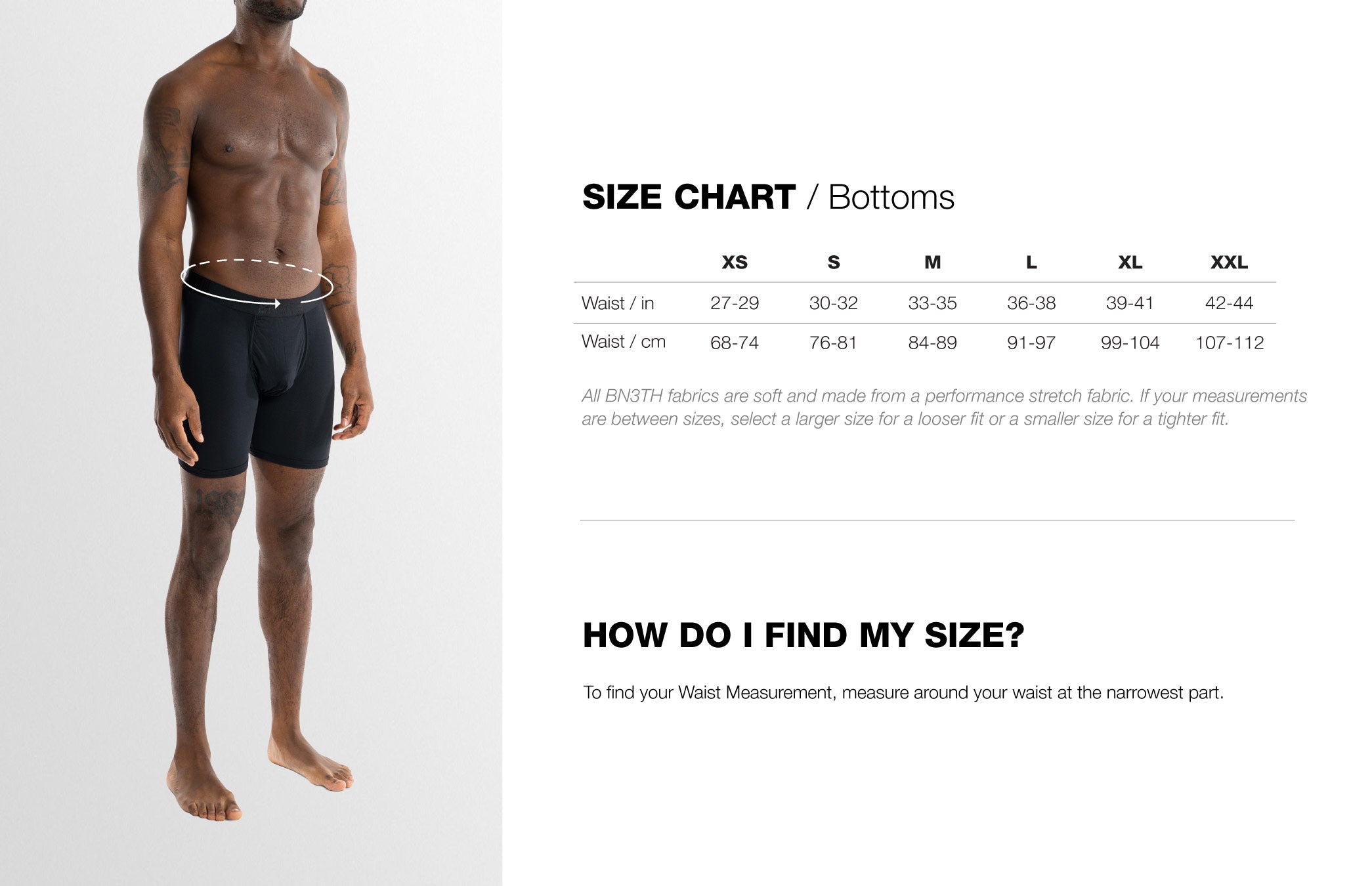 Sizing Chart – BN3TH AU NZ